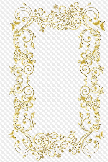 Golden frames for photoshop - 25 frames png