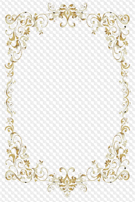 Golden frames for photoshop - 25 frames png