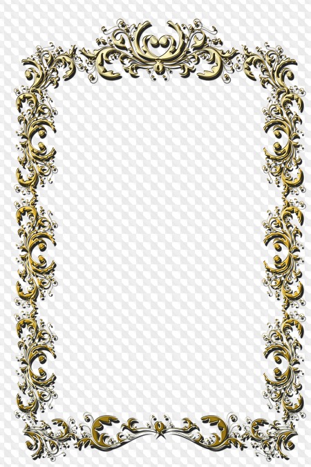 Golden frames for photoshop - 25 frames png
