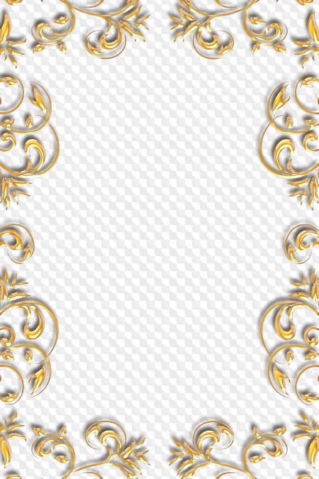 Golden frames for photoshop - 25 frames png