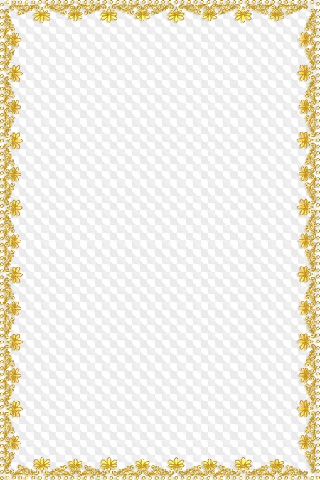Golden frames for photoshop - 25 frames png