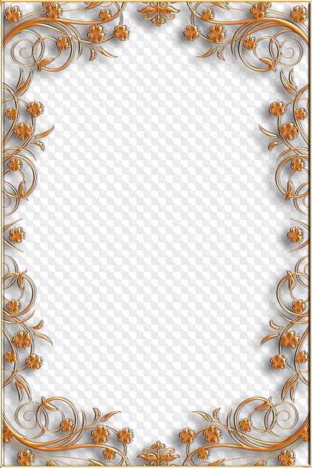 Golden frames for photoshop - 25 frames png