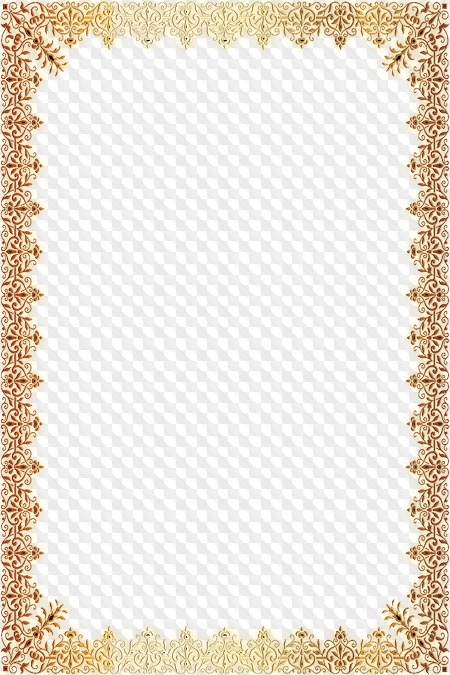 Golden frames for photoshop - 25 frames png