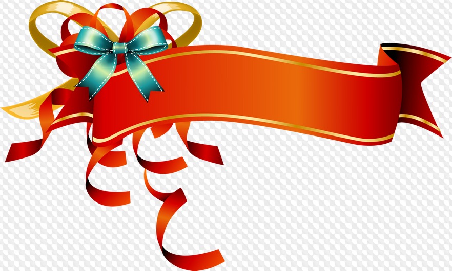 Clipart de PSD con lazos y cintas para texto.