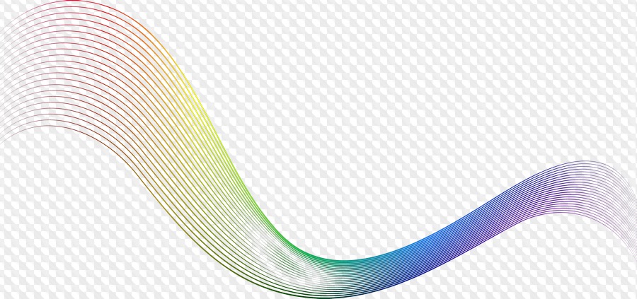 25 PNG, Multicolored abstract lines on transparent background