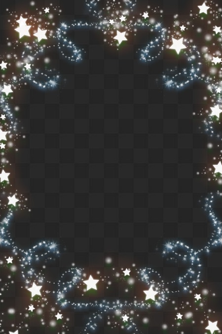 Lighting Starry Frames on transparent background