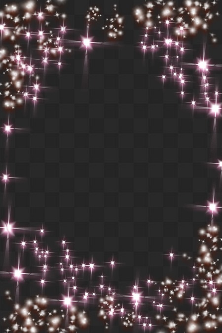 Lighting Starry Frames on transparent background