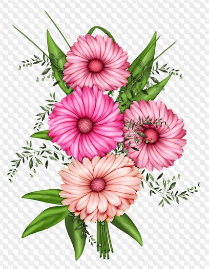Composiciones de flores, racimos, imágenes PNG