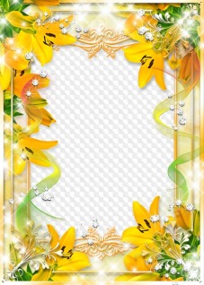 Flower frame with lilies – Smile lives