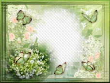 Sunny day, Spring photo frame template