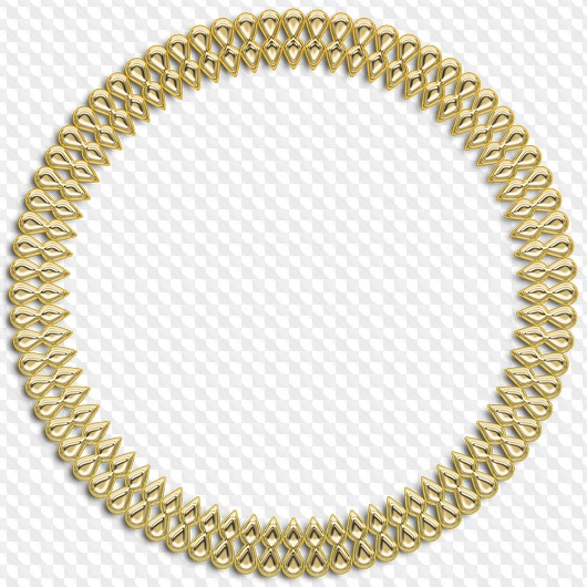 Round curly frames, gold and silver, 35 PNG