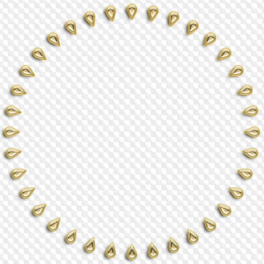 Round curly frames, gold and silver, 35 PNG