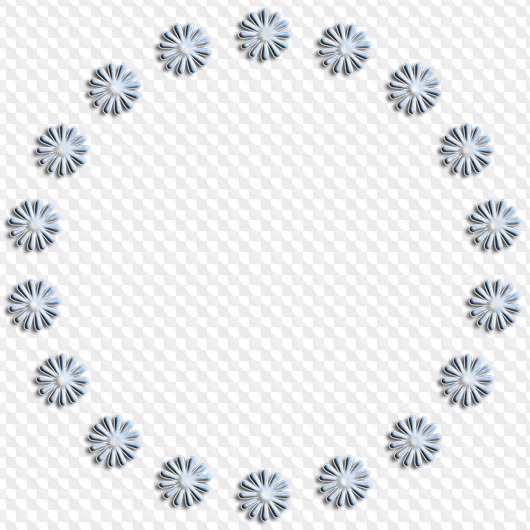 Round curly frames, gold and silver, 35 PNG