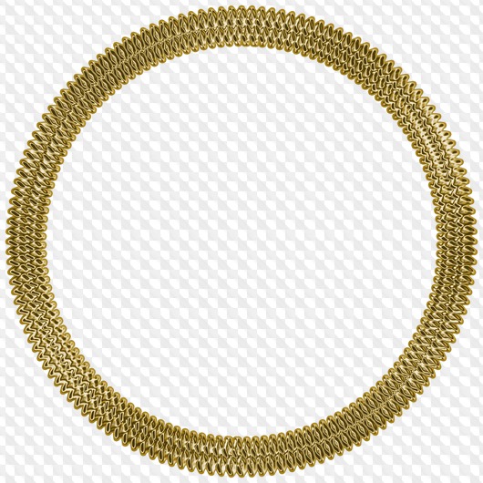 Round curly frames, gold and silver, 35 PNG