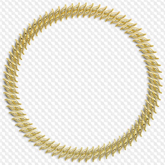 Round curly frames, gold and silver, 35 PNG