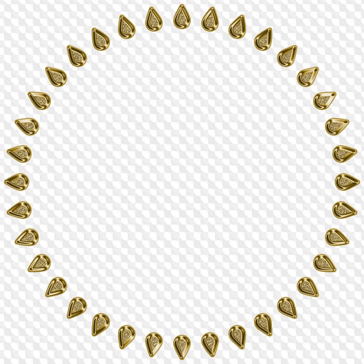 Round curly frames, gold and silver, 35 PNG