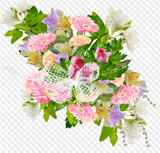 Spring flowers (clusters), transparent background - 23 PNG Files