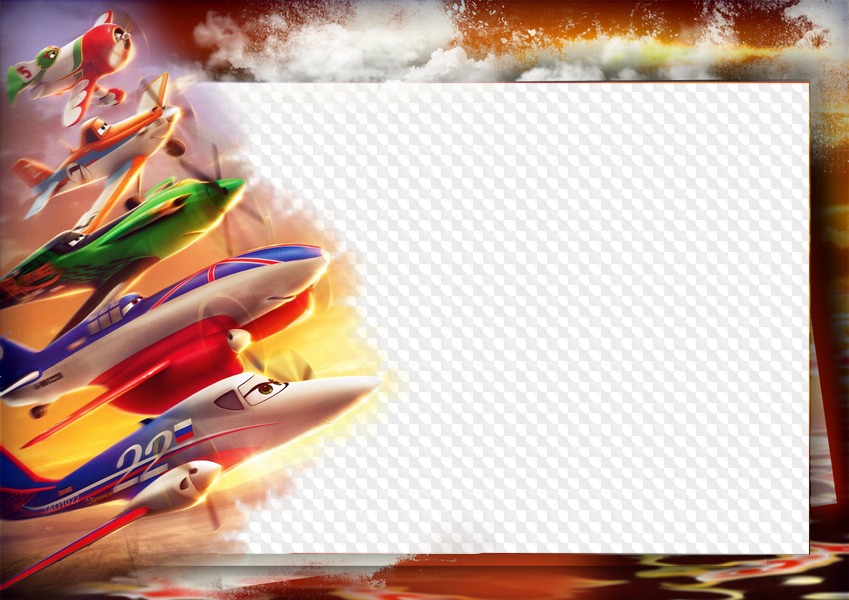 Photo frame template for children photos - Airplanes, I fly to you! PSD ...