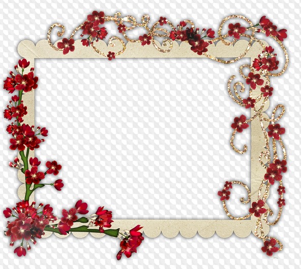 Updated: 47, Floral vignette, frames in PNG format