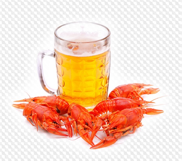 40 Free PNG, Beer mugs and boiled crawfish on transparent background ...