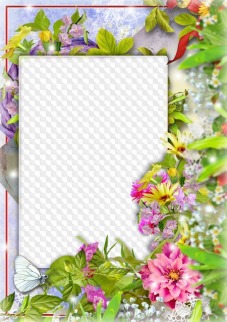 Flower frame collage psd for photoshop ( free photo frame psd, free ...