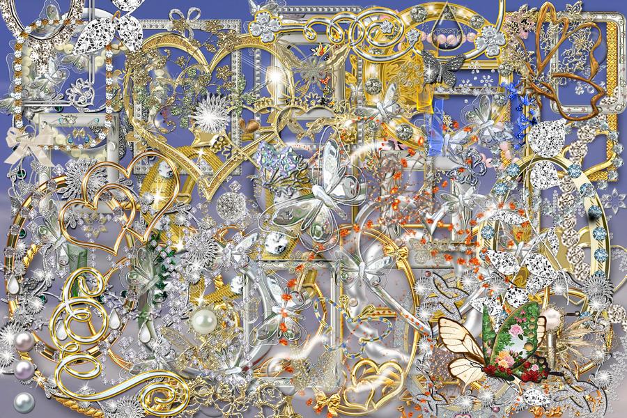 Decorative elements for design and creation of photo collages - free ...