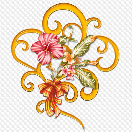Png Curls with flowers, free png images, download