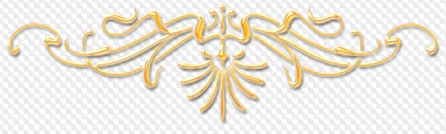Gold decorative elements psd, png on transparent background for design ...