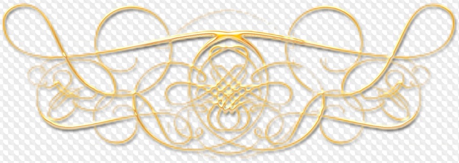 Gold decorative elements psd, png on transparent background for design ...