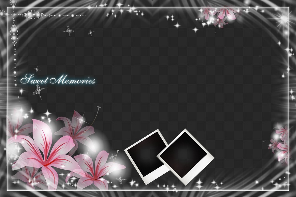 Frame for romantic photos - Air lilies and sweet memories