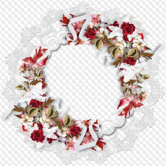 11 PNG, Flower Frames-cuts png for the vignettes with flower clusters