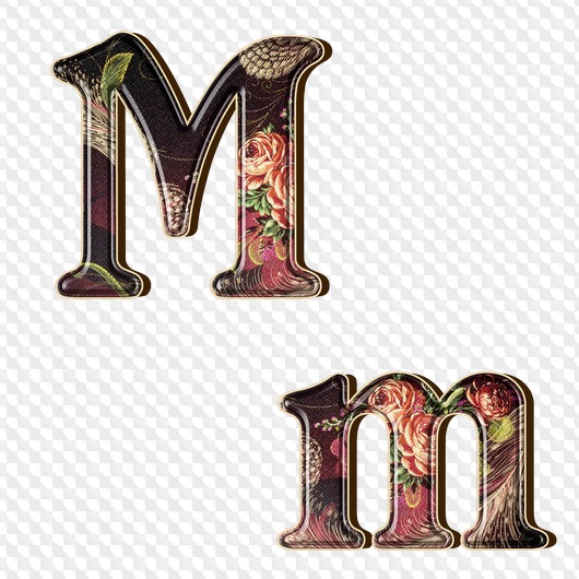 71 PNG, Brown fabric with flowers Alphabet, letters, numbers and ...