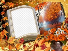 Open book, photo frame