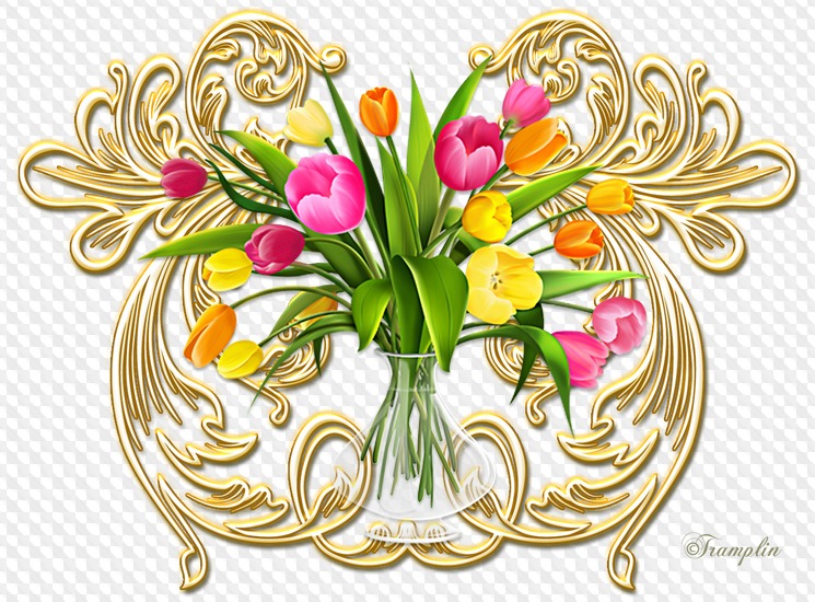 10 PNG, Brilliant curls with flowers on transparent background