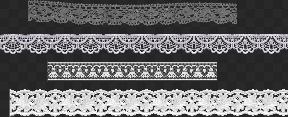 36 transparent PNG, Lace: borders, ribbons