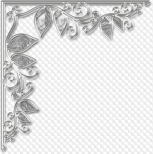 Updated: 2 PSD, 40 PNG, Gold and Silver Corners on transparent ...