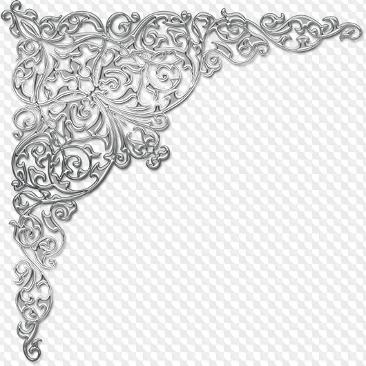 Updated: 2 PSD, 40 PNG, Gold and Silver Corners on transparent ...