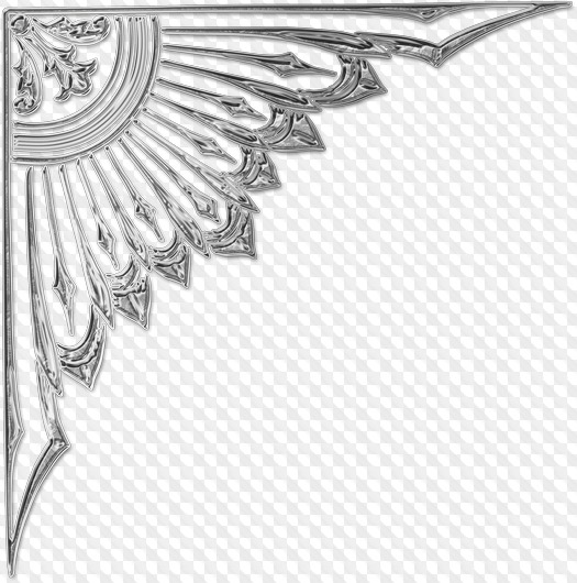 Updated: 2 PSD, 40 PNG, Gold and Silver Corners on transparent ...
