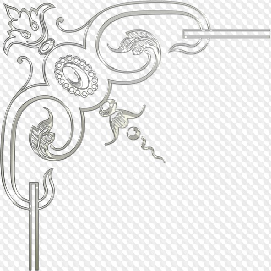 Updated: 2 PSD, 40 PNG, Gold and Silver Corners on transparent ...