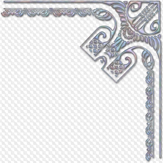 PSD, 52 PNG, Corners on transparent background