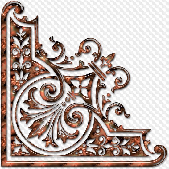 PSD, 52 PNG, Corners on transparent background