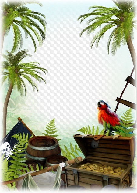 Set of png marine frameworks for Photoshop - Warm sea, soft sand ...