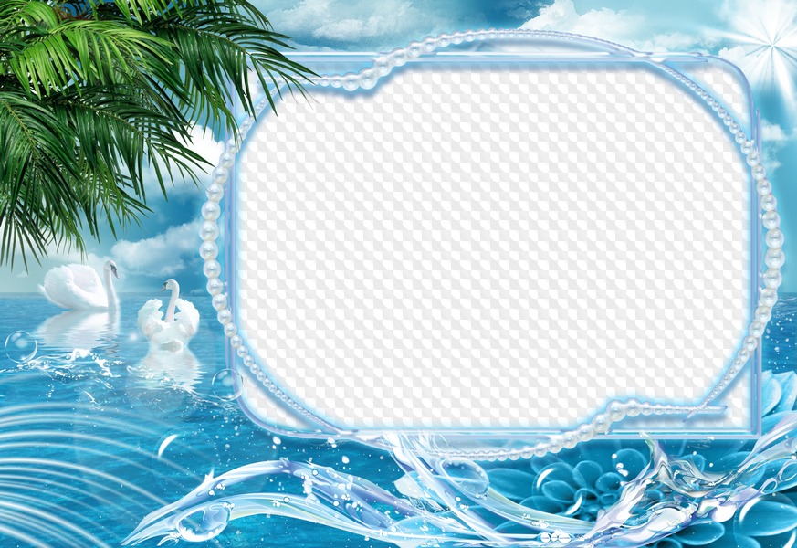 19 PNG, sea photo frames on transparent background