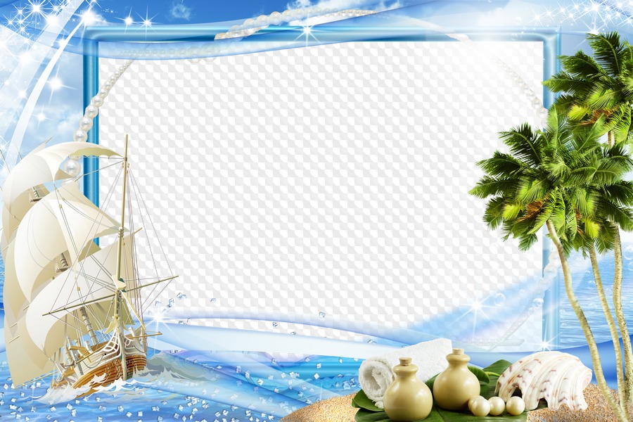 19 PNG, sea photo frames on transparent background