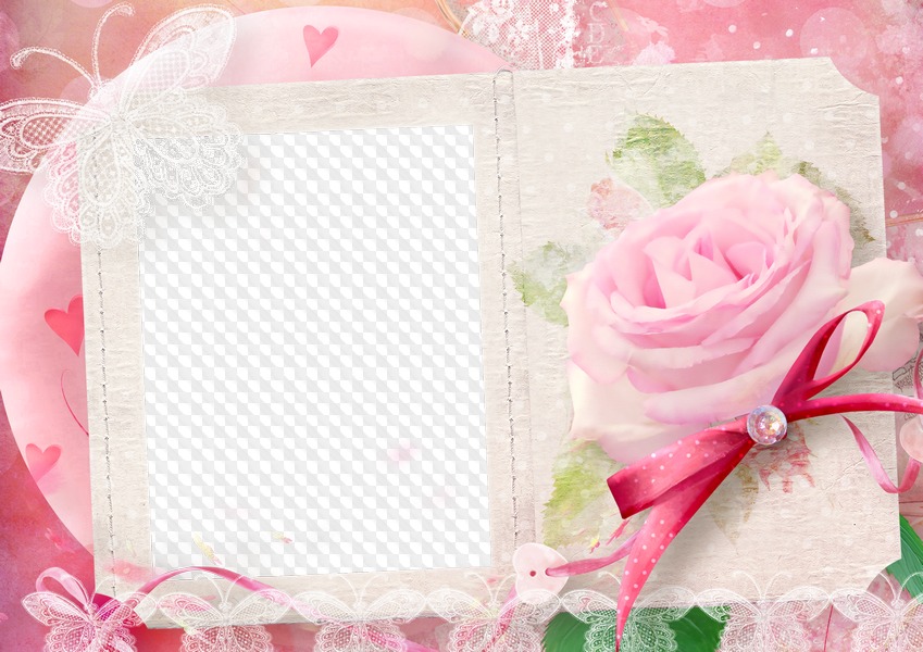 Wedding free photo frames in soft pink colors