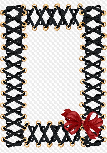 10 PNG, Free Frames with bows on transparent background, download