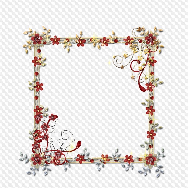 5 PNG, Decorative frames for design, photo frames with transparent ...
