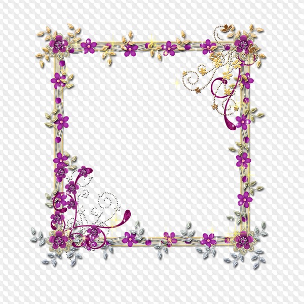 5 PNG, Decorative frames for design, photo frames with transparent ...