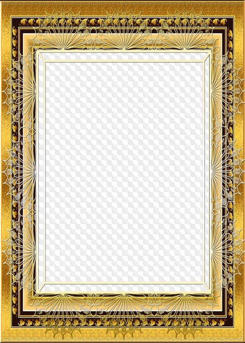 Gold frame cutouts for your creativity in Photoshop