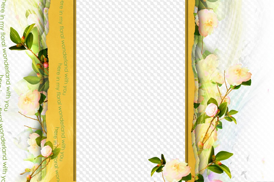 White roses for you, photo frame. Transparent PNG Frame, PSD Layered ...